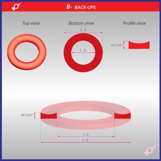 Back-Up Rings FKM, Hytrel, Urethane, Nylon, Polymyte, Parbak, & Leather ...