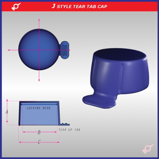 J Style Tear-Tab Caps | Rocket Seals, Inc.
