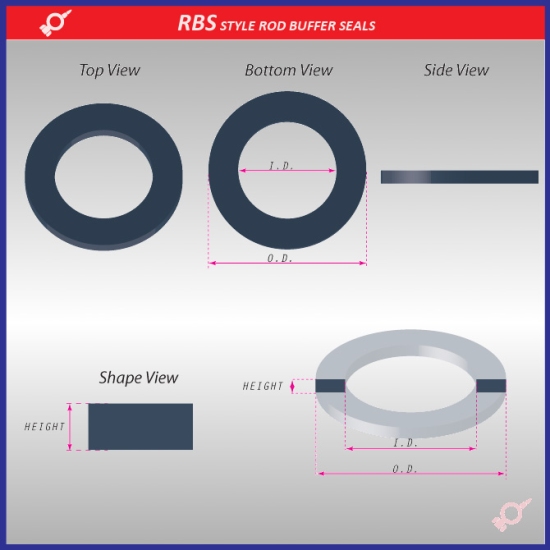 RBS Style Rod Buffer Seals | Rocket Seals, Inc.